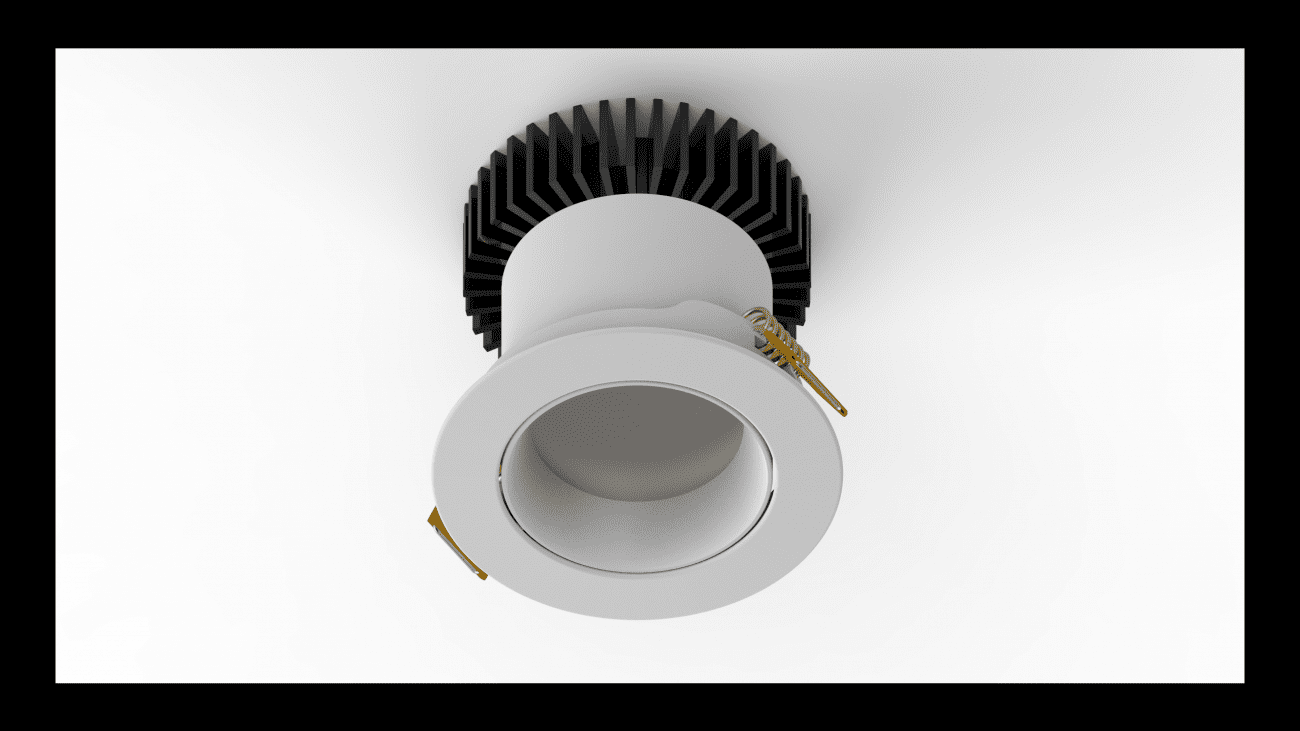 CEILING RECESSED DIRECTIONAL EYELID MINI DEEP LED 12W 3000K 10 D WHITE ...