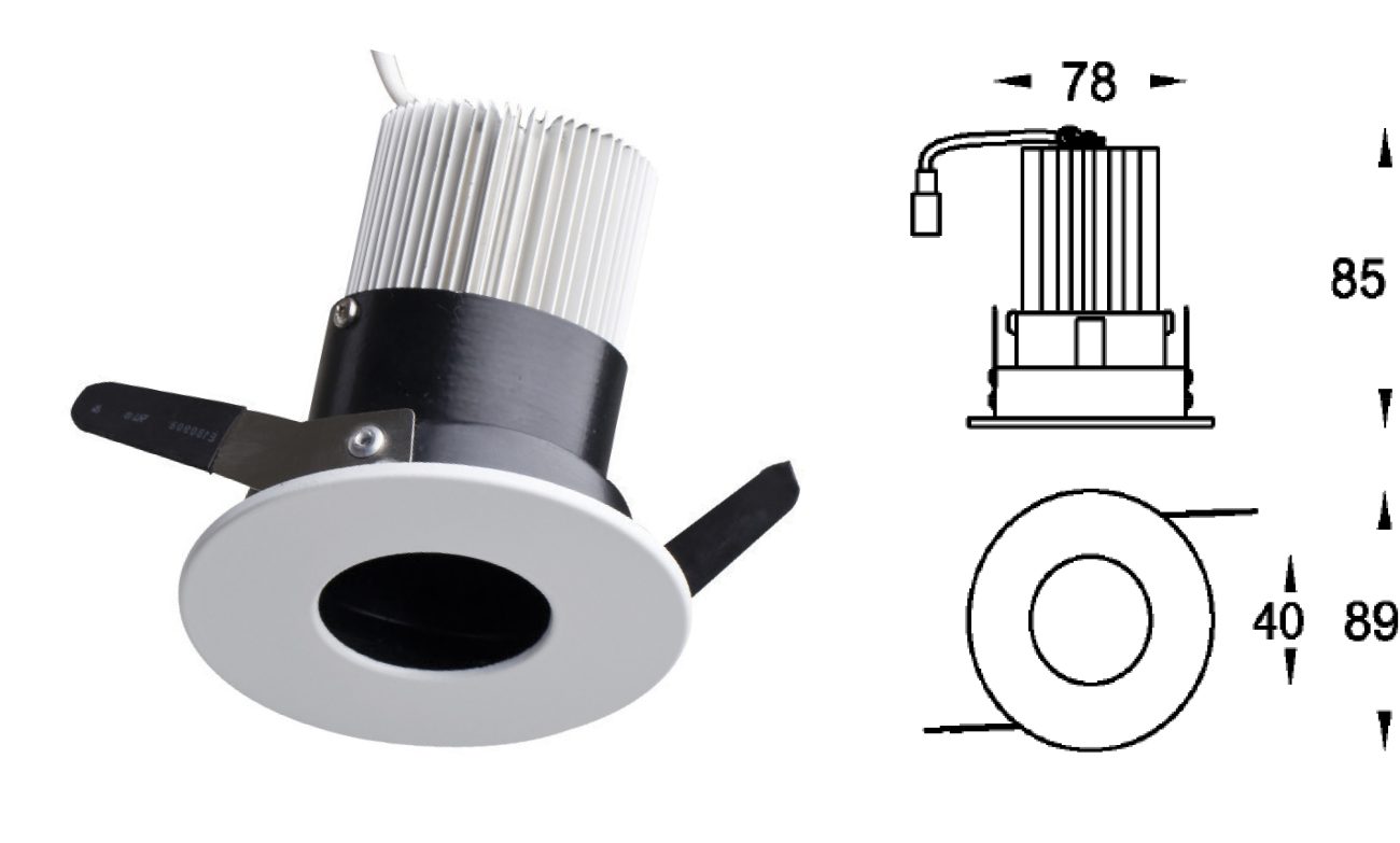 CEILING RECESSED DIRECTIONAL GHOST 360 LED 12W 3000K 24 D DIM0-10V ...