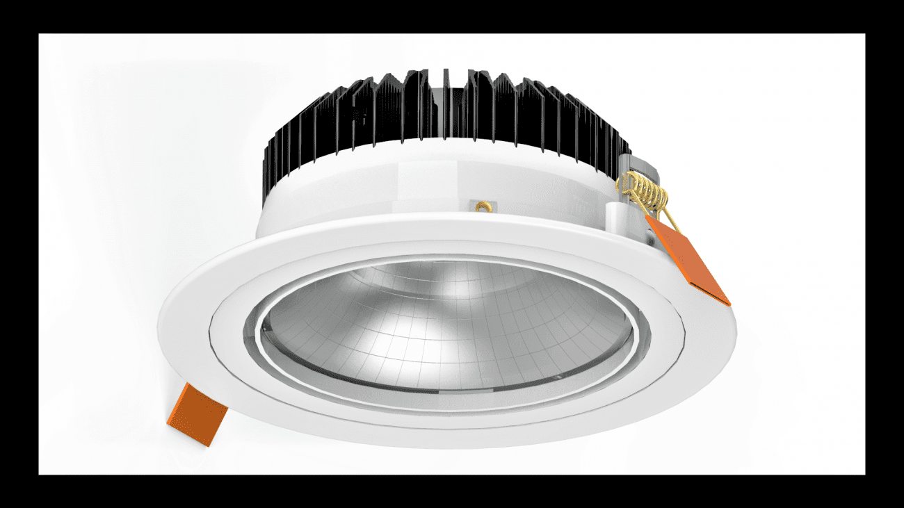 CEILING RECESSED DIRECTIONAL SATURN LED 30W 3000K 10 D WHITE IP 20 ...