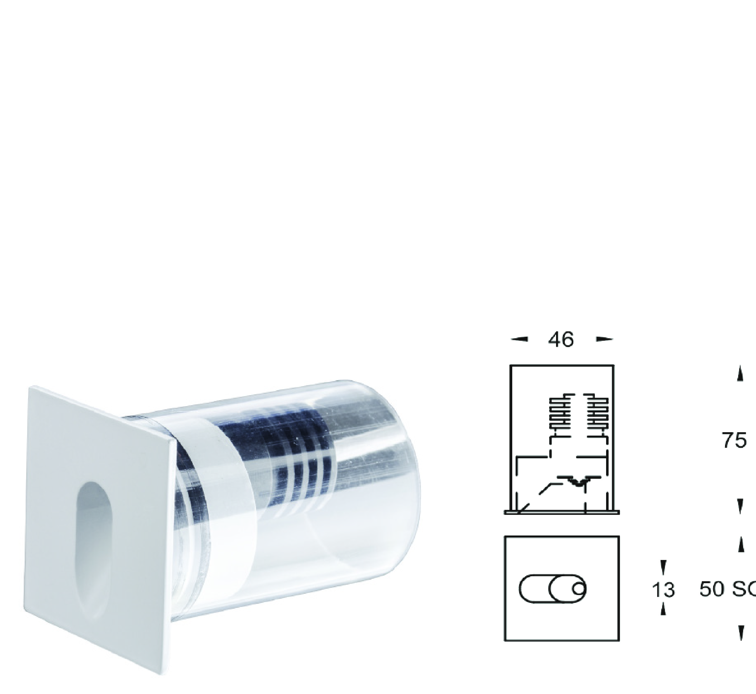 WALL RECESSED KEYHOLE LED 2W 24V DC 3000K BLACK IP 65 – ReizIndia