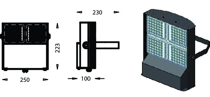 PROJECTOR SPORTY LED 200W RGBW 25 D BLACK IP 65 – ReizIndia