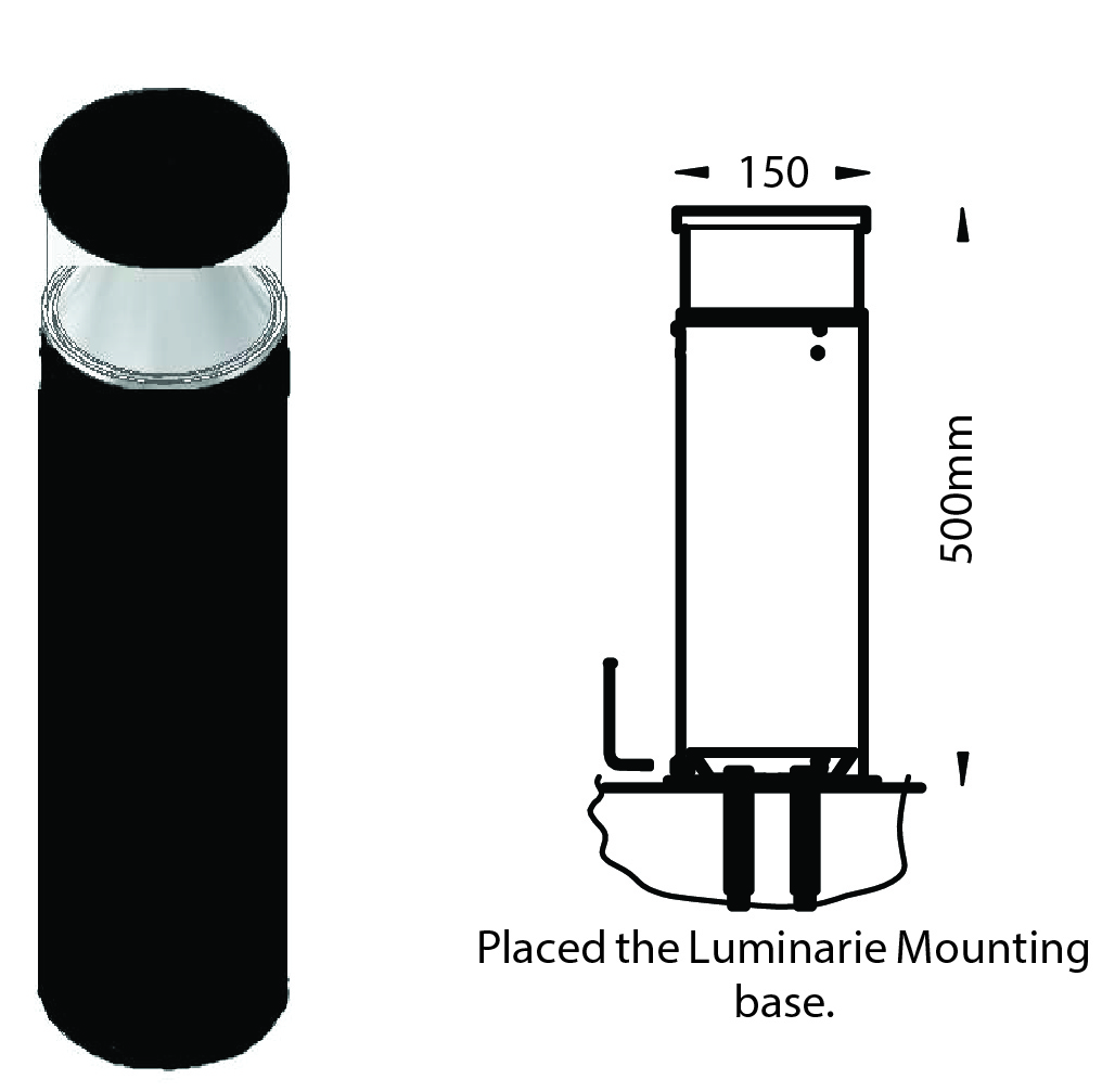 Pathway Bollard Band • Input Wattage 9W/15W • Light output 90lm/W ...