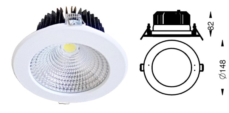 Ceiling Recessed Fixed Lunia Maxx COB – ReizIndia